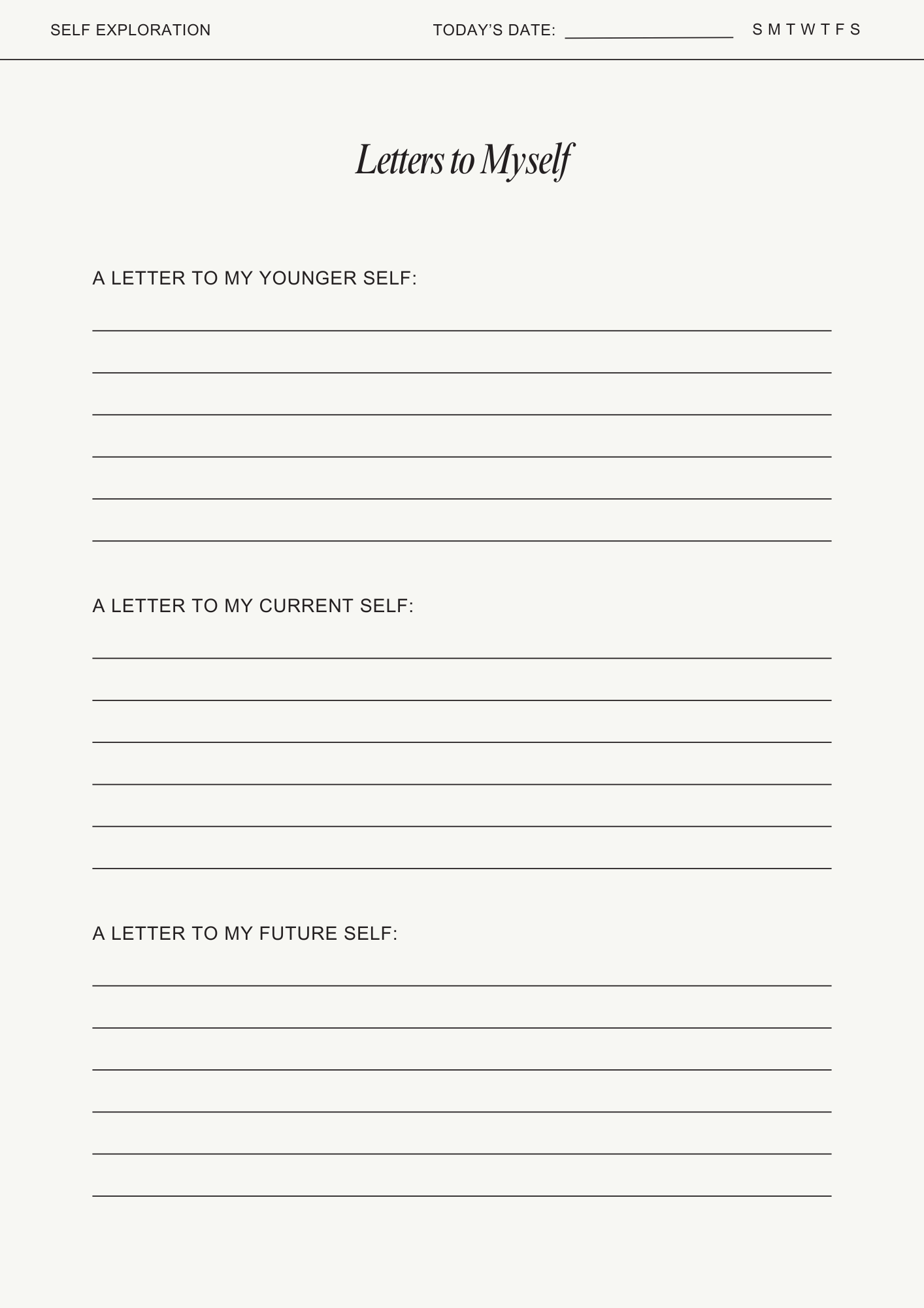 Free Self-Improvement Worksheets and Printables to Use in 2024 — The ...