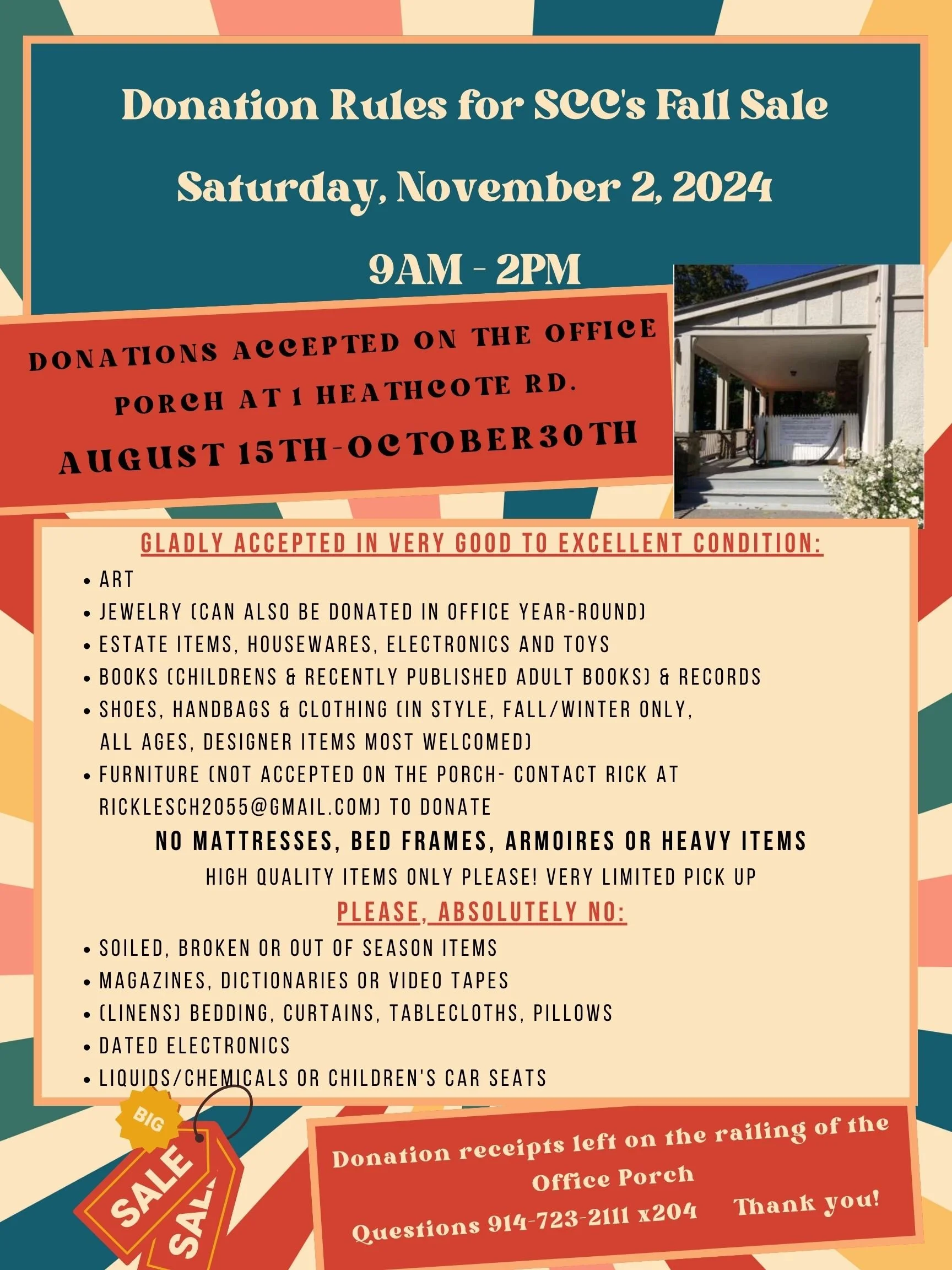 SCC Sales — Scarsdale Congregational Church, UCC