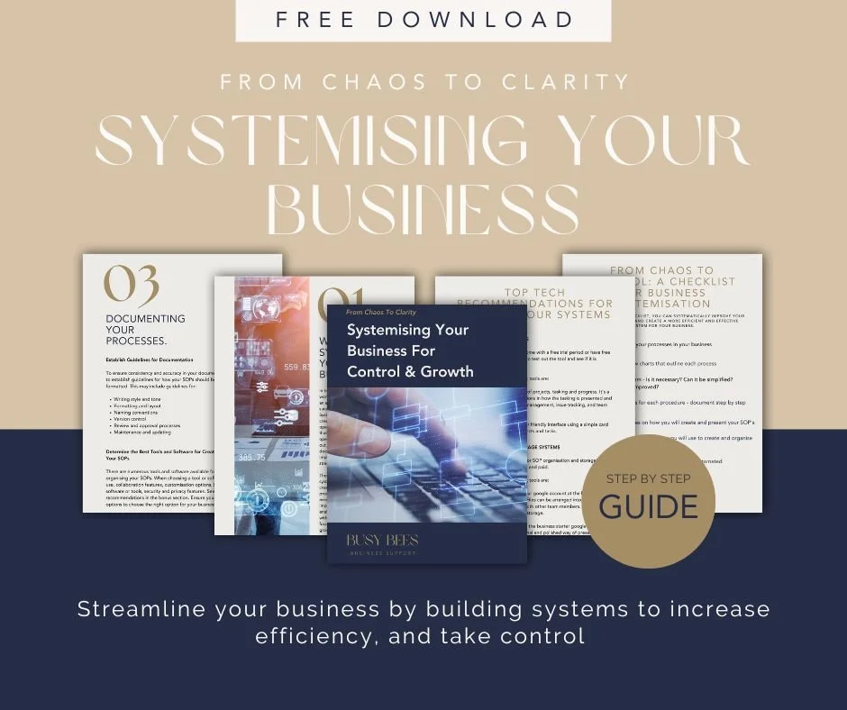 BUSY BEES SUPPORT Online Business Manager | Business Systemisation ...