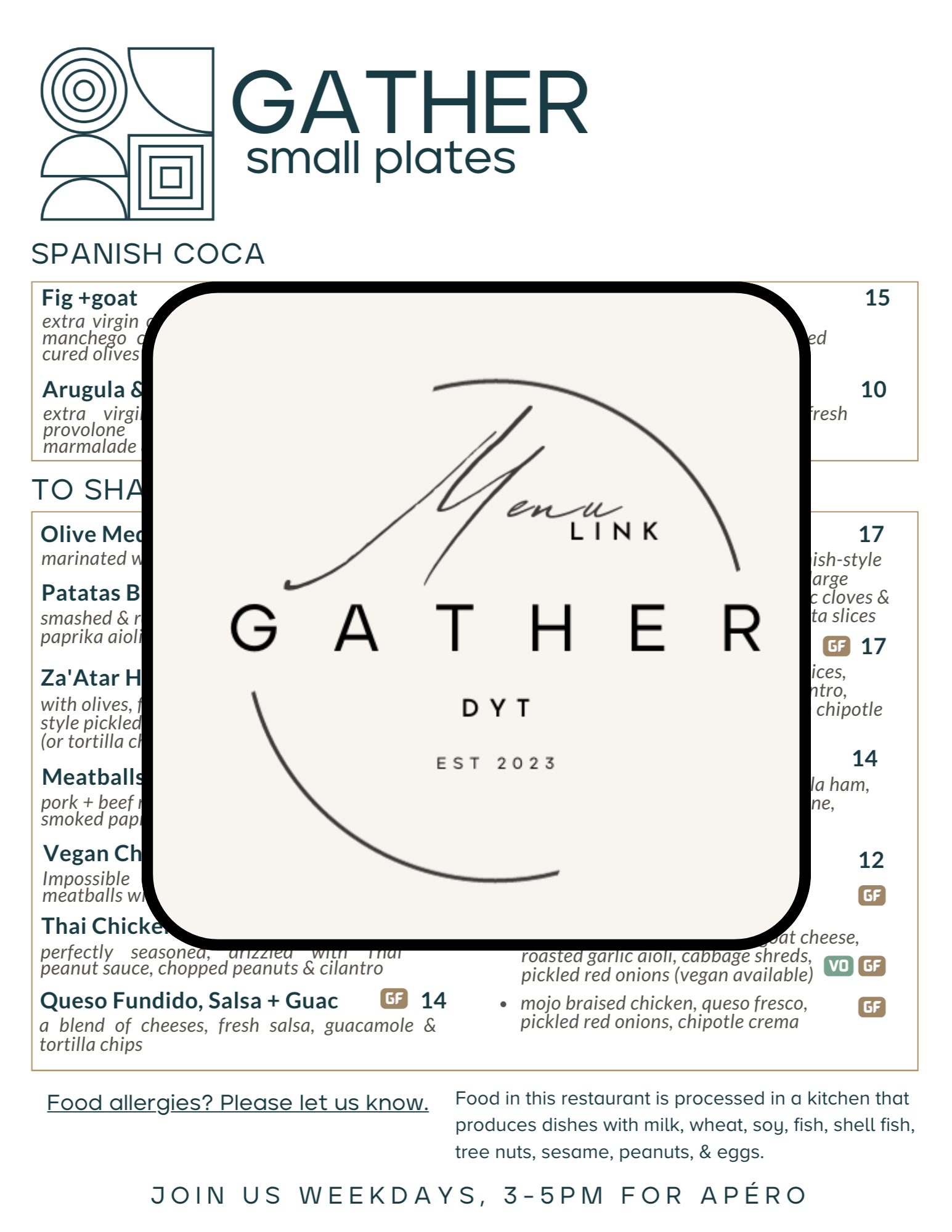 menus — Gather by Ghostlight