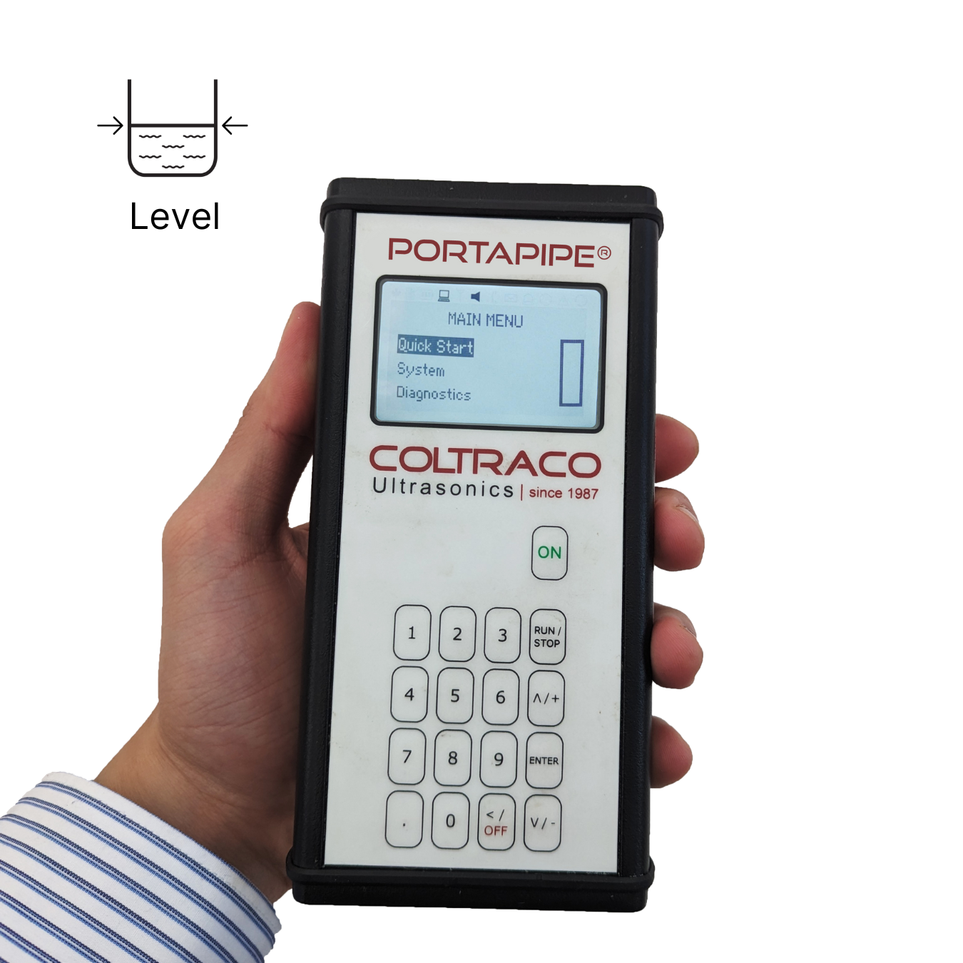 Portapipe® Ultrasonic Liquid Level Indicator for Pipes — SepcoTech