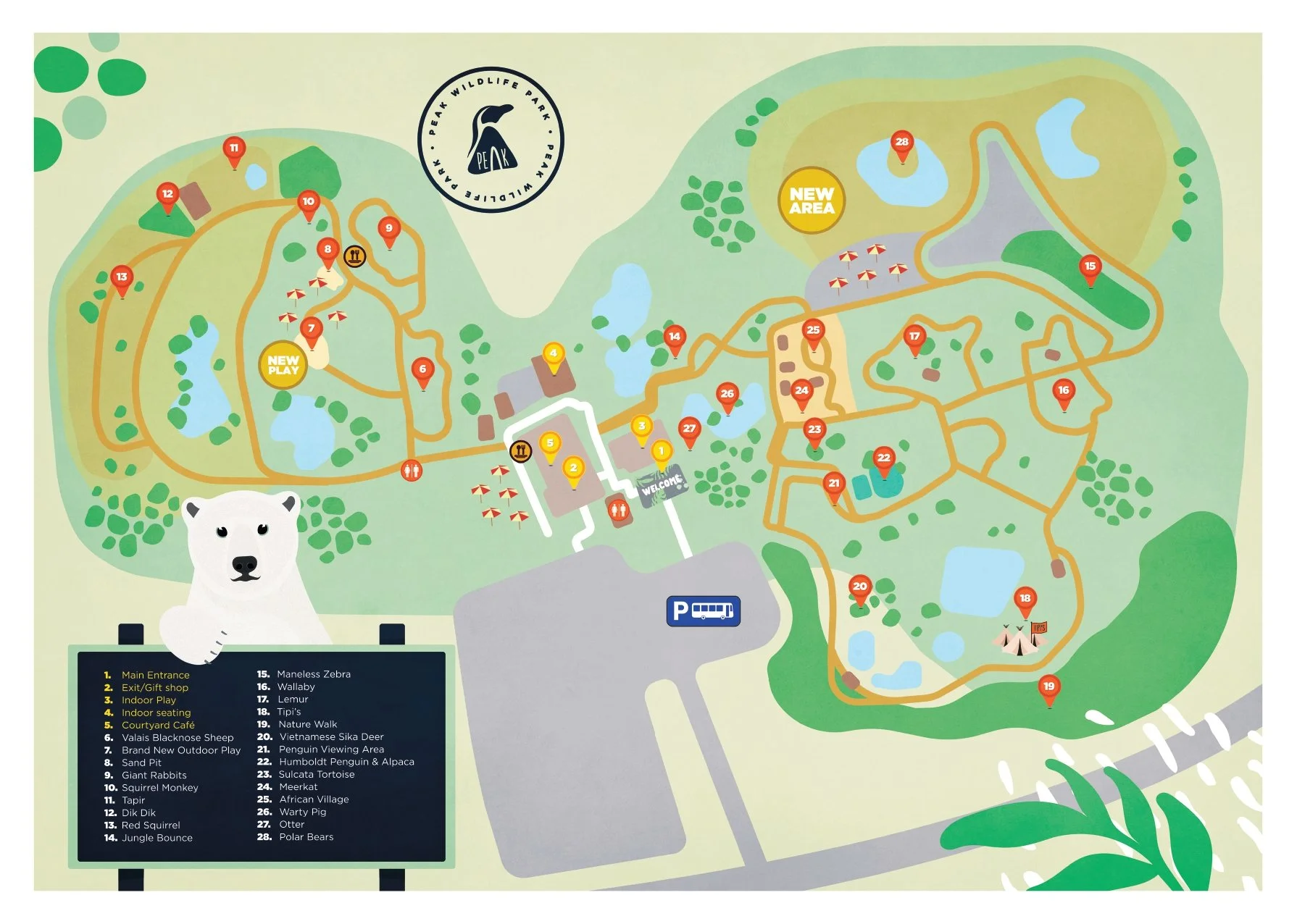 Map — Peak Wildlife Park