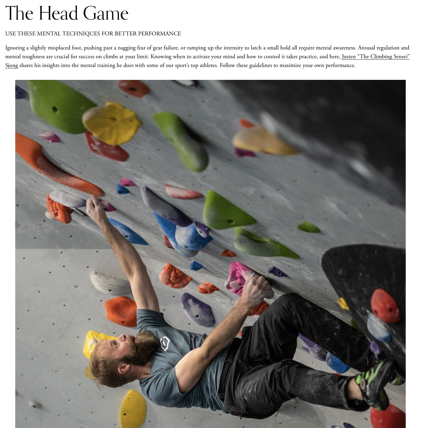 Testimonials & Features — Climbing Sensei | Climbing - Coaching ...