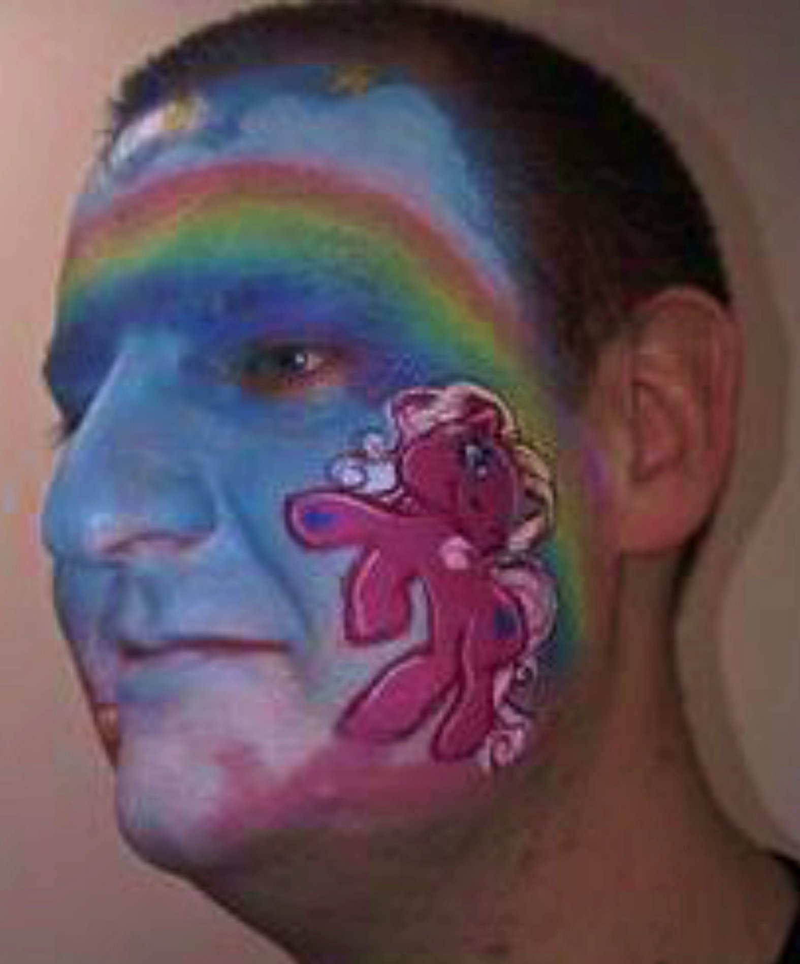 Rainbow Dash Face Paint