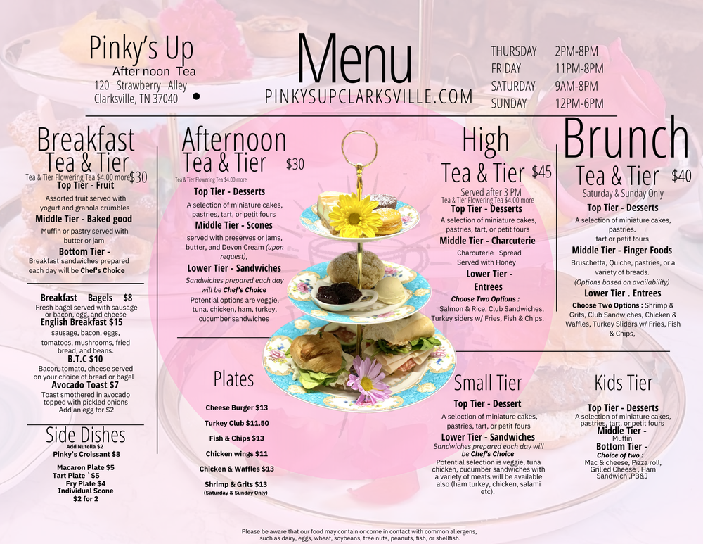 Pinky's Up Afternoon Tea