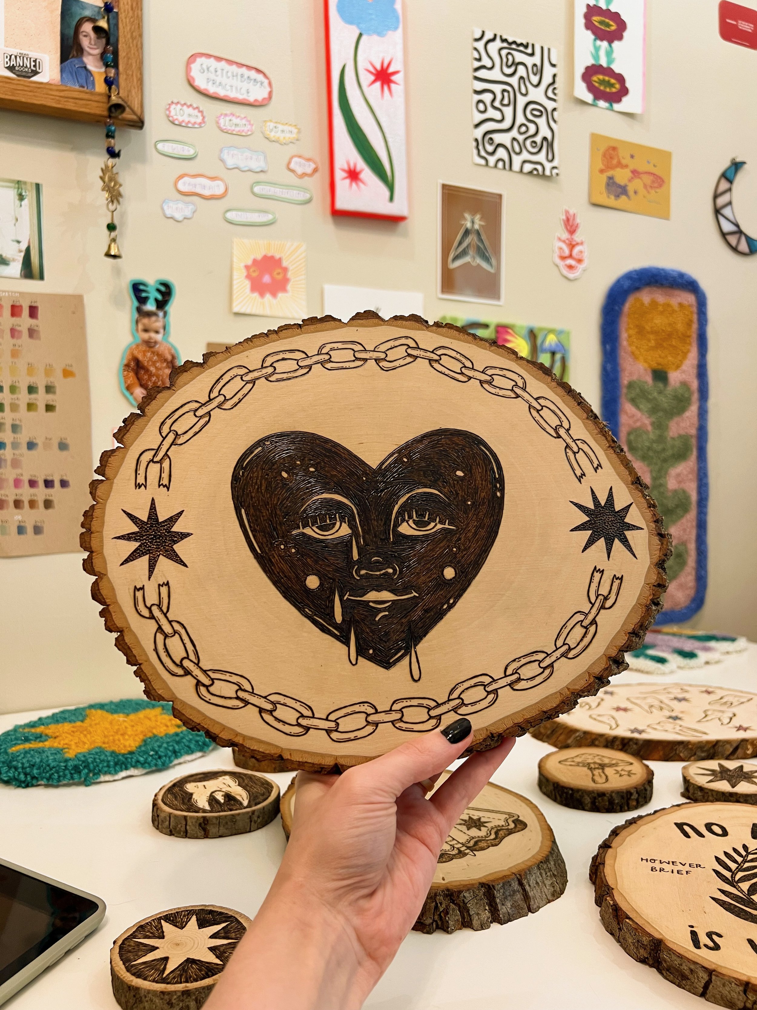 Daisy Mini Wood Burn — Humming Bones