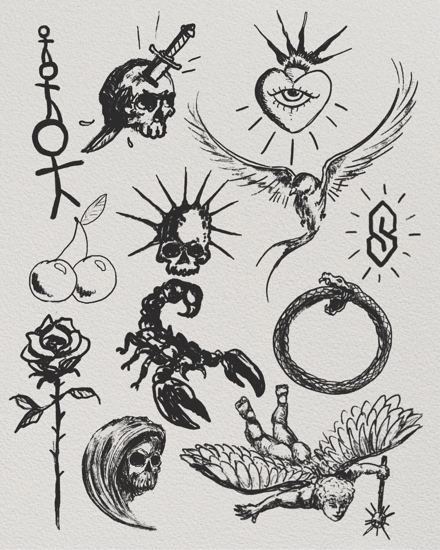 Macabre Tattoo Flash