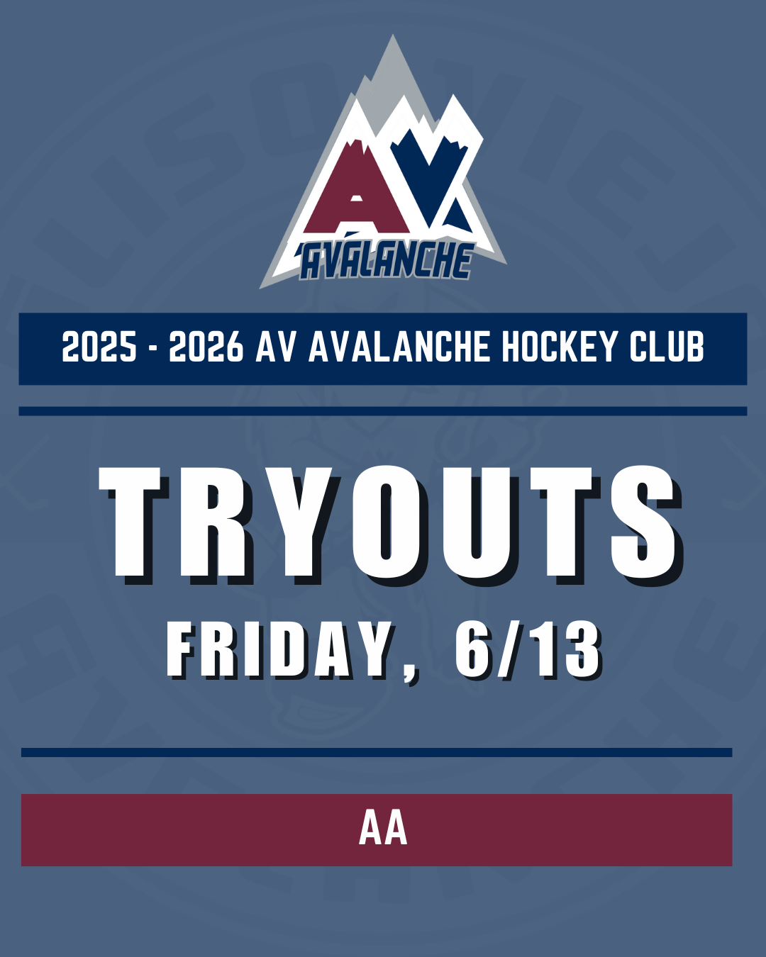 AA Tryout Registration — Aliso Viejo Avalanche