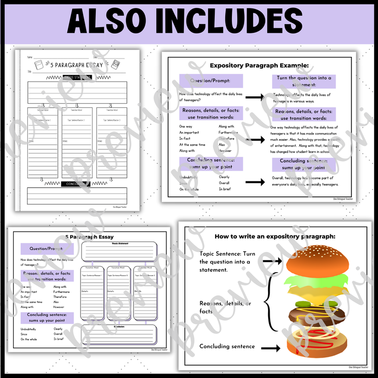 Informational Essay Writing Activities Graphic Organizers Picture ...