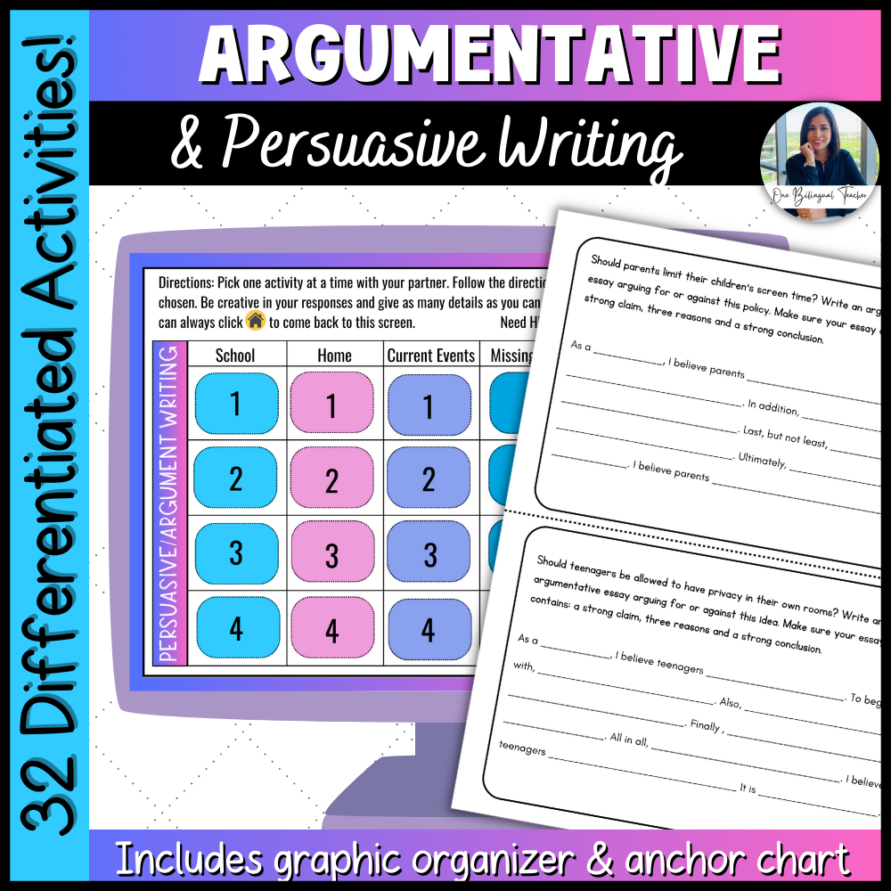 Expository Informative Differentiated Writing Graphic Organizers ESL ...