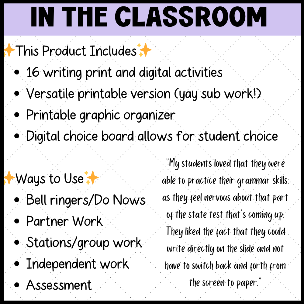 Narrative Writing Activities & Graphic Organizers, Interactive for ESL ...