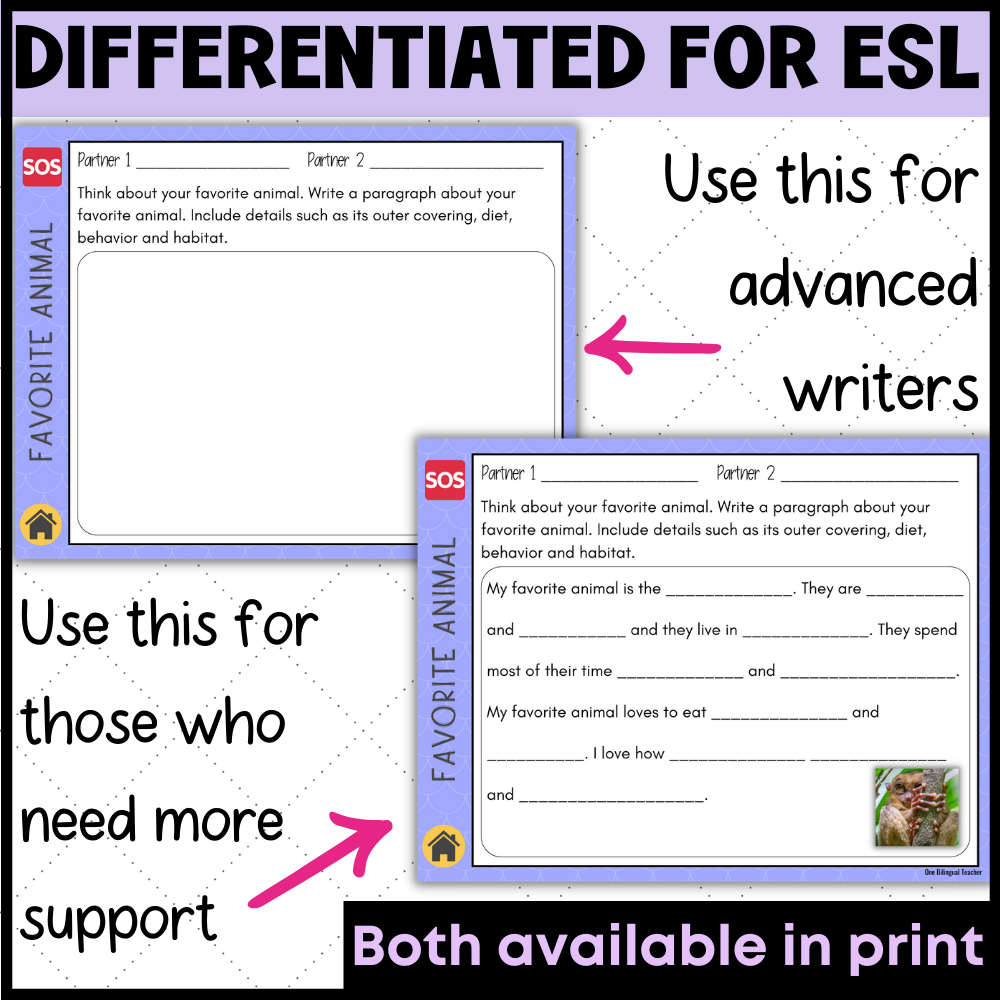 Narrative Writing Activities & Graphic Organizers, Interactive for ESL ...