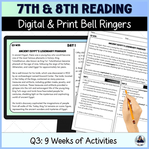 Reading Bell Ringers for Middle School ELA/ESL for 5th and 6th Grade ...