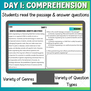 Reading Bell Ringers for Middle School ELA/ESL for 5th and 6th Grade ...