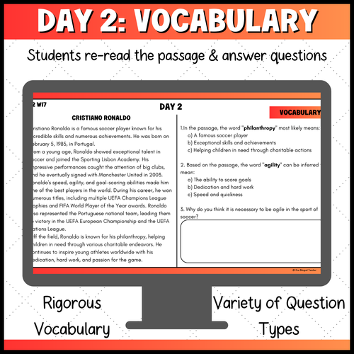 Reading Bell Ringers for Middle School ELA/ESL for 5th and 6th Grade ...