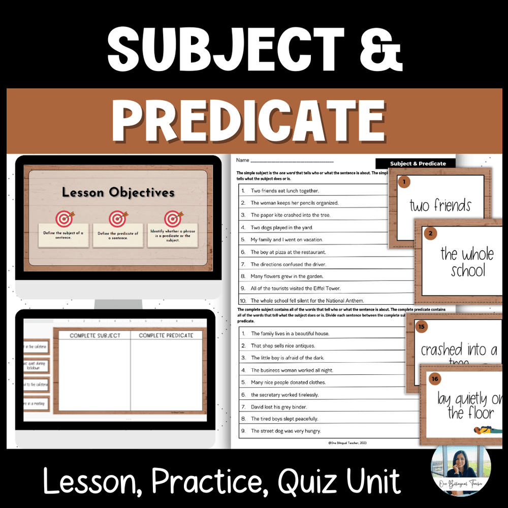 ESL Subject Noun and Direct Object Lesson, Task Cards, & Digital ...