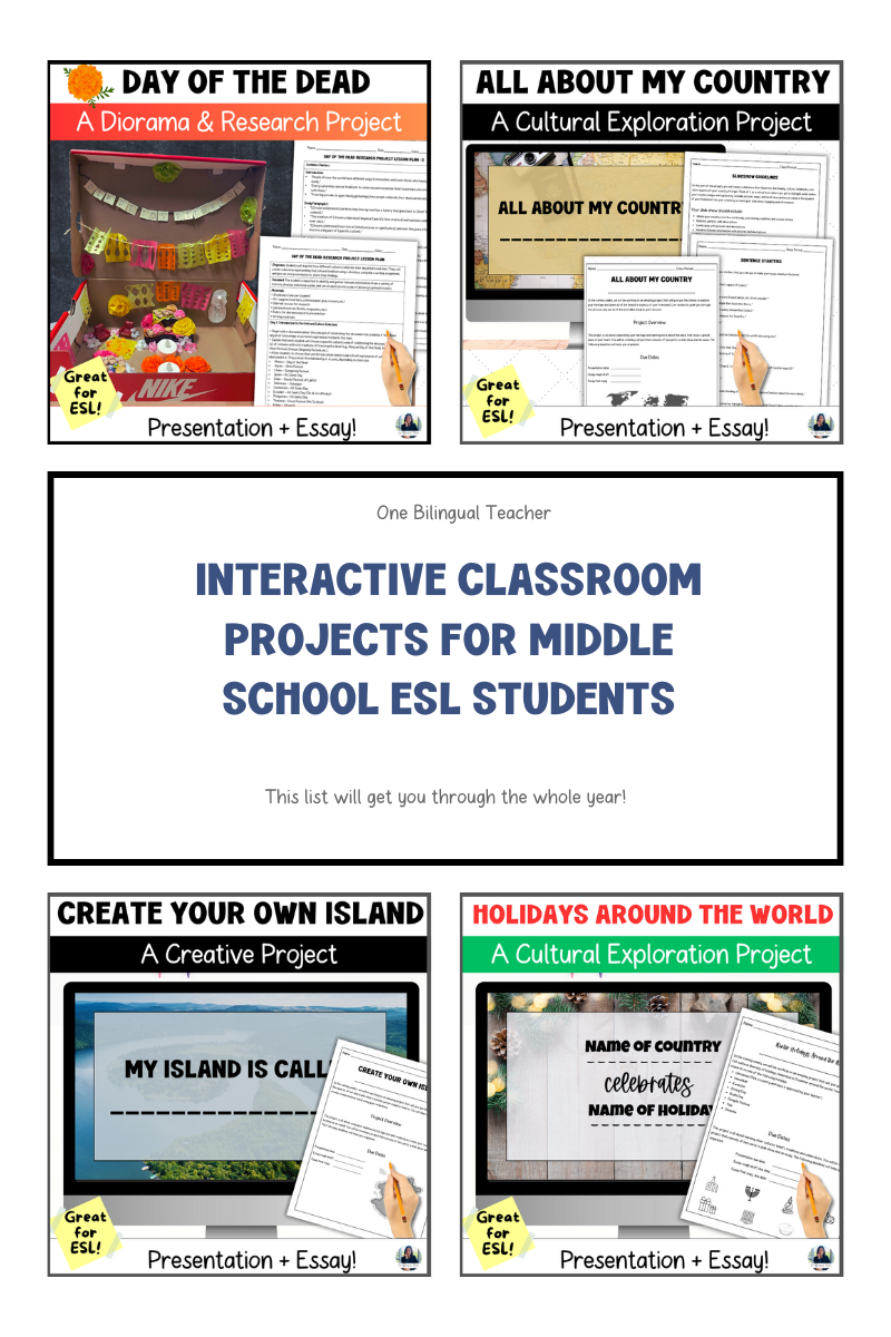 Interactive Classroom Projects for Middle School ESL Students — One ...