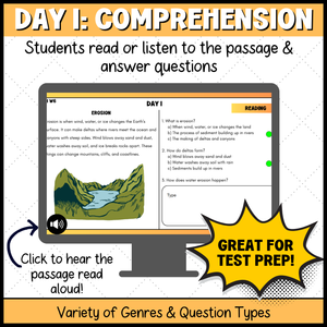 Memorial Day Reading Passage, Graphic Organizer, Writing, Grammar ...