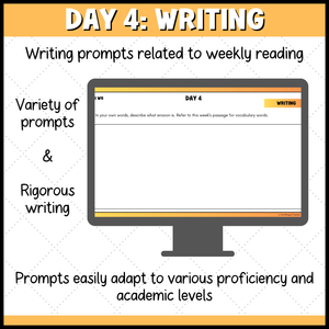 Reading Bell Ringers for Middle School ELA/ESL for 5th and 6th Grade ...