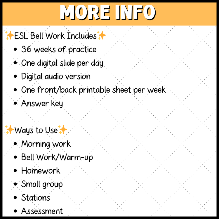 Reading Bell Ringers for Middle School ELA/ESL for 5th and 6th Grade ...