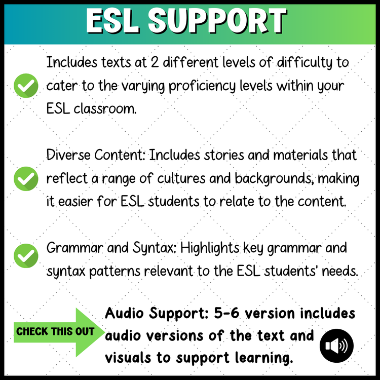 Reading Bell Ringers for Middle School ELA/ESL for 5th and 6th Grade ...