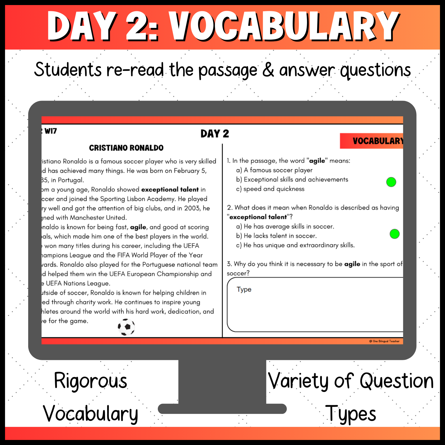 Reading Bell Ringers for Middle School ELA/ESL for 5th and 6th Grade ...