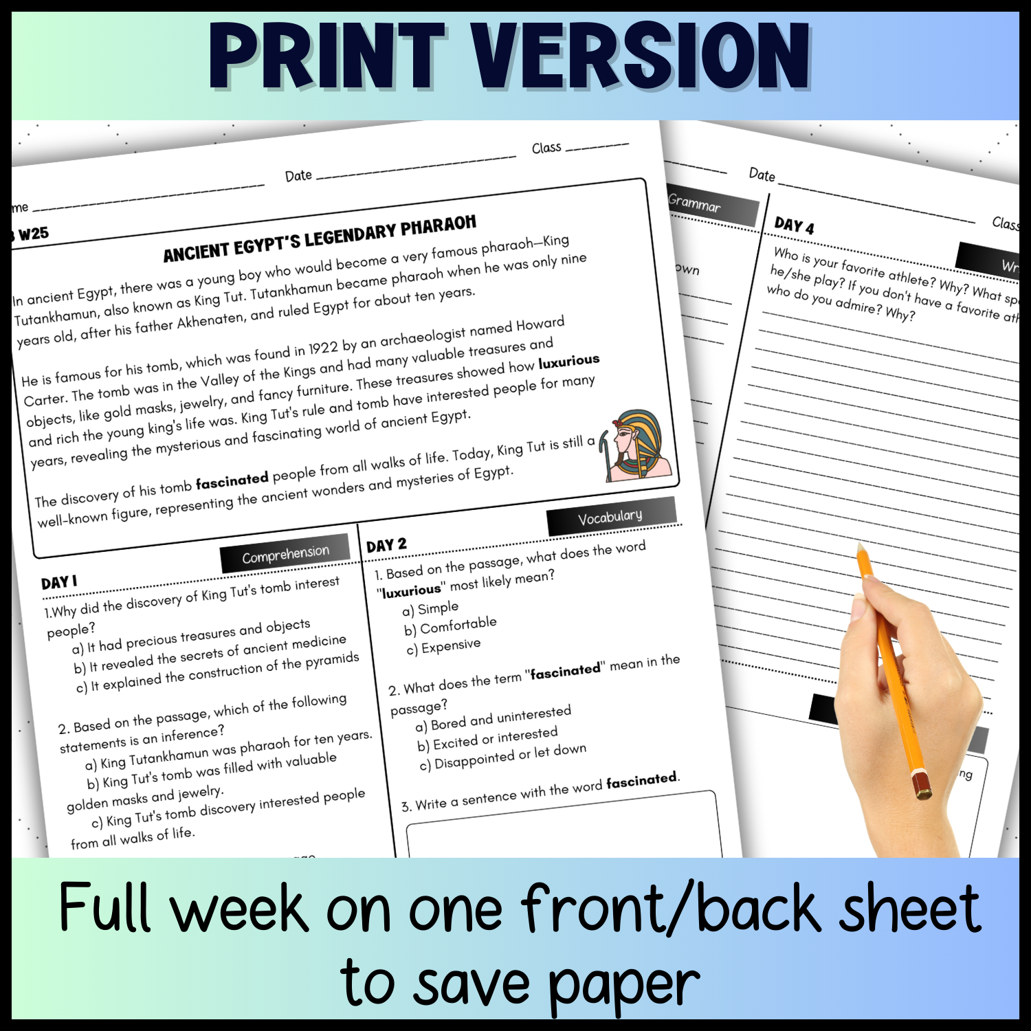 Reading Bell Ringers for Middle School ELA/ESL for 5th and 6th Grade ...