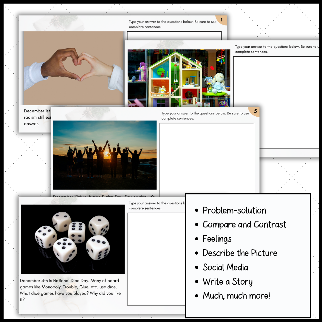 Creative Writing Prompts for the Holidays: Festive Ideas for ESL ...