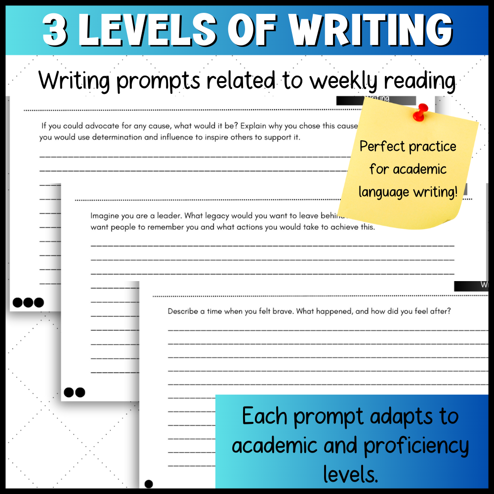 Reading Bell Ringers for Middle School ELA/ESL for 5th and 6th Grade ...