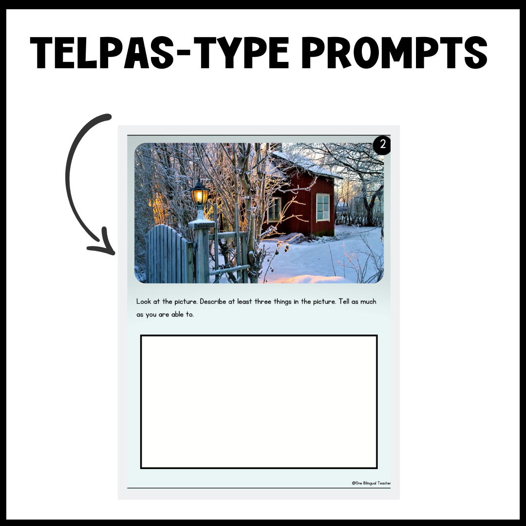 TELPAS & ESL Speaking Practice Prompts Digital & Print for Middle ...