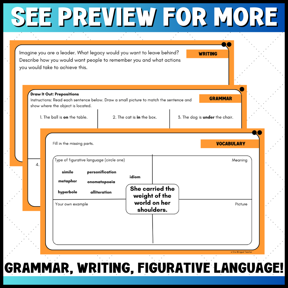 Reading Bell Ringers for Middle School ELA/ESL for 5th and 6th Grade ...
