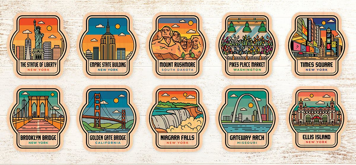 Landmark Badges are here! — Morris Magnets Gifts & Souvenirs