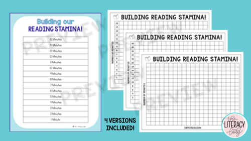 Reading Stamina Chart: Reading Time Solution — The Literacy Lady