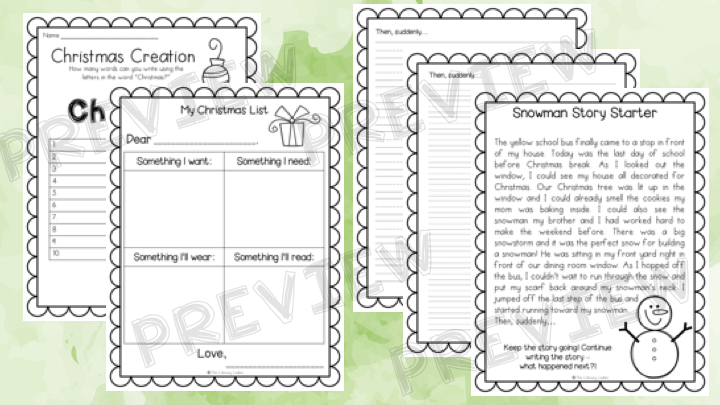 Christmas Activities NO PREP — The Literacy Lady