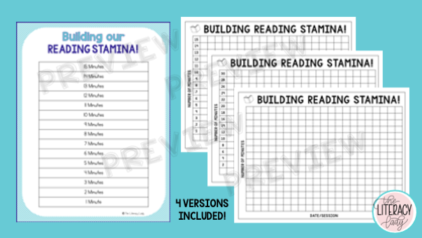 Reading Stamina Chart — The Literacy Lady