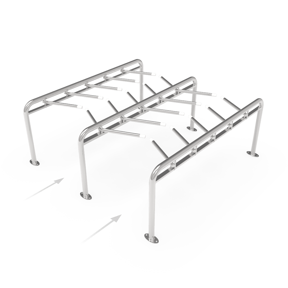 Double Lane Barriers - Standard for Busy Spaces / Shark Teeth™ / Anti ...