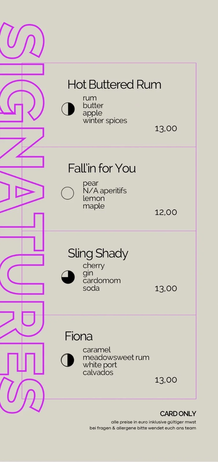 Menu 1 — COLLAB Bar Hamburg