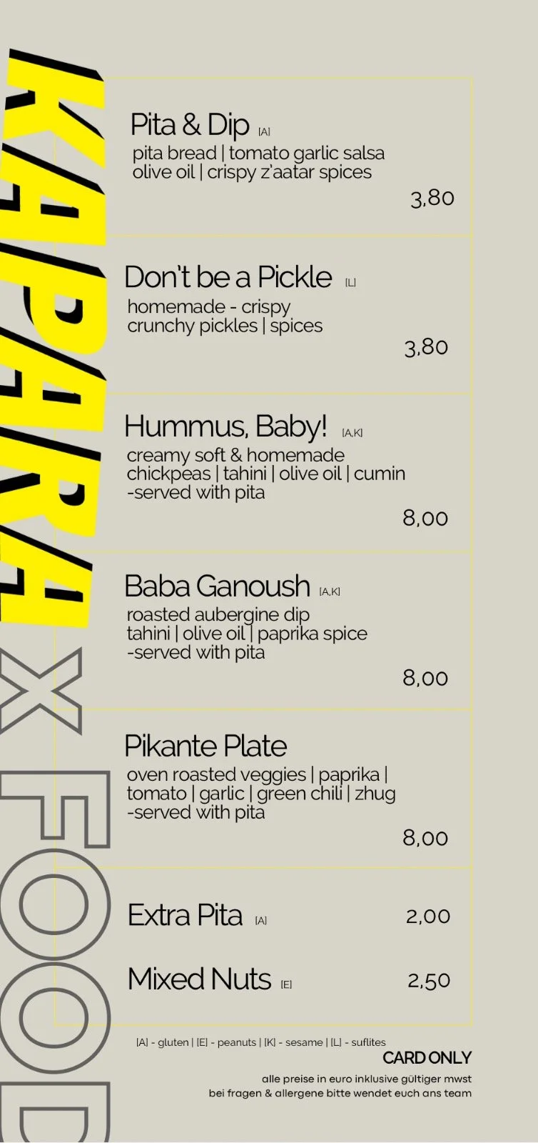 Menu 1 — COLLAB Bar Hamburg