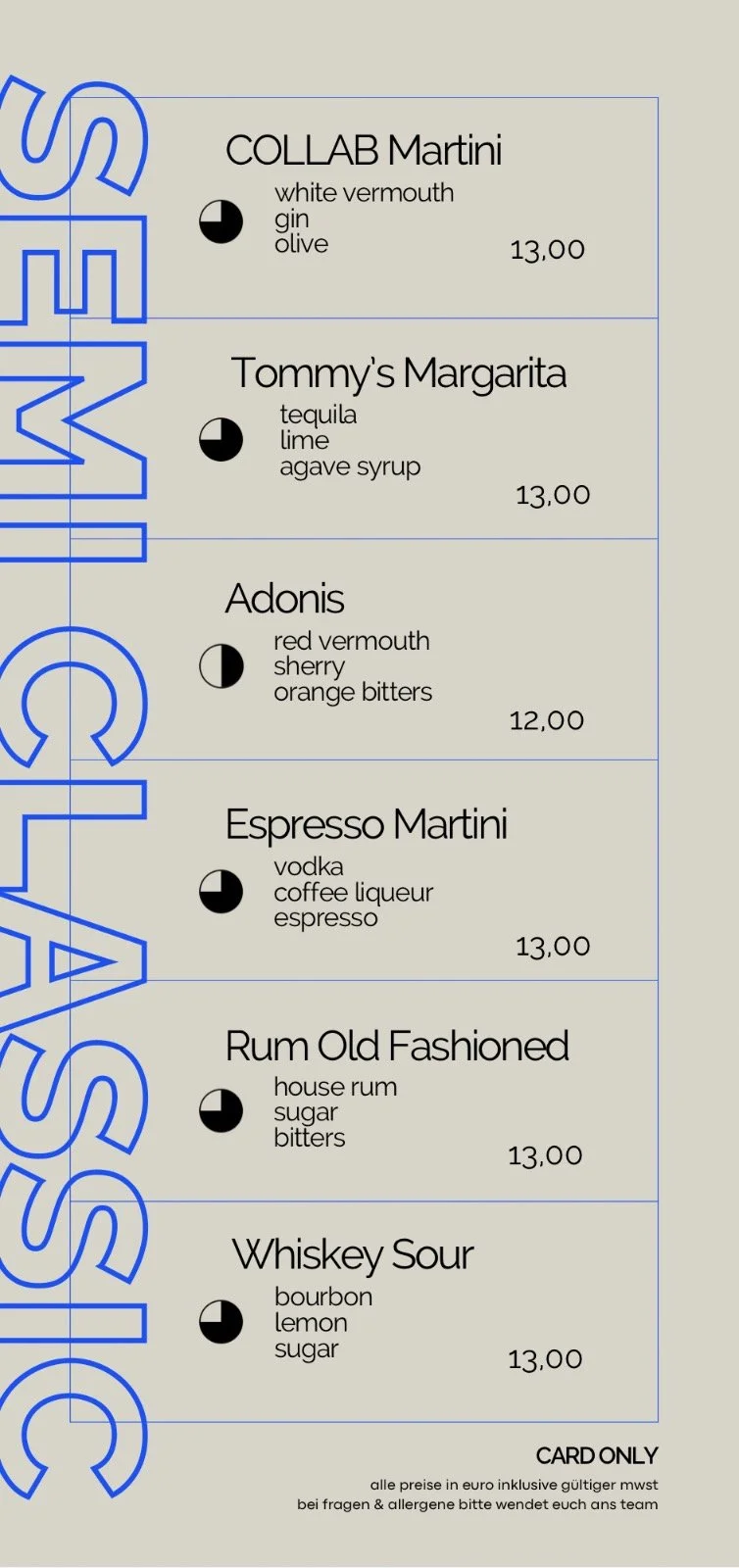 Menu 1 — COLLAB Bar Hamburg