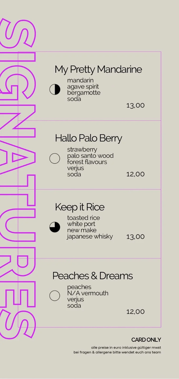 Menu 1 — COLLAB Bar Hamburg