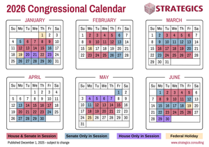 2026 Congressional Calendar — Strategics Consulting