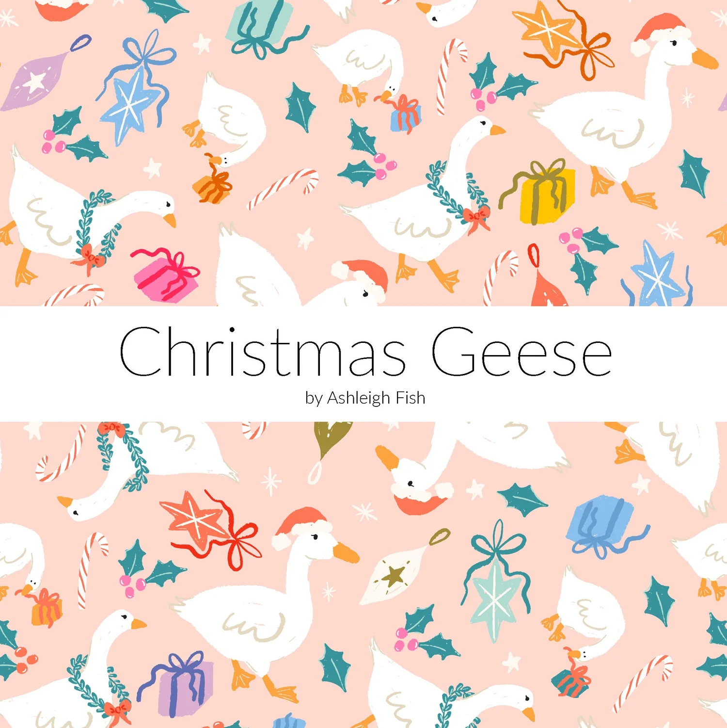 Christmas Geese Surface Pattern Collection for art licensing — Ashleigh ...