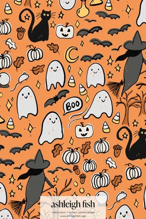 Halloween Surface Pattern Collection for Licensing