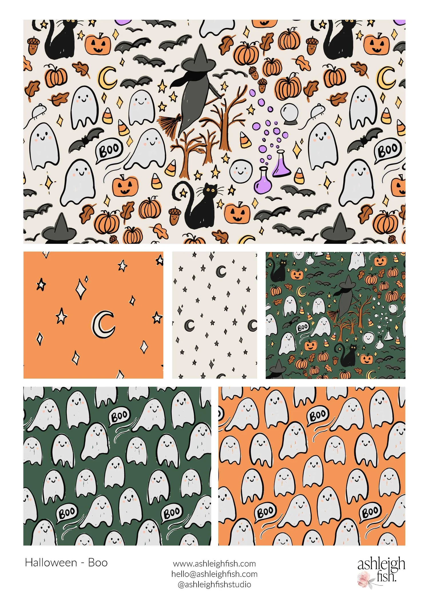 Halloween Surface Pattern Collection for Licensing