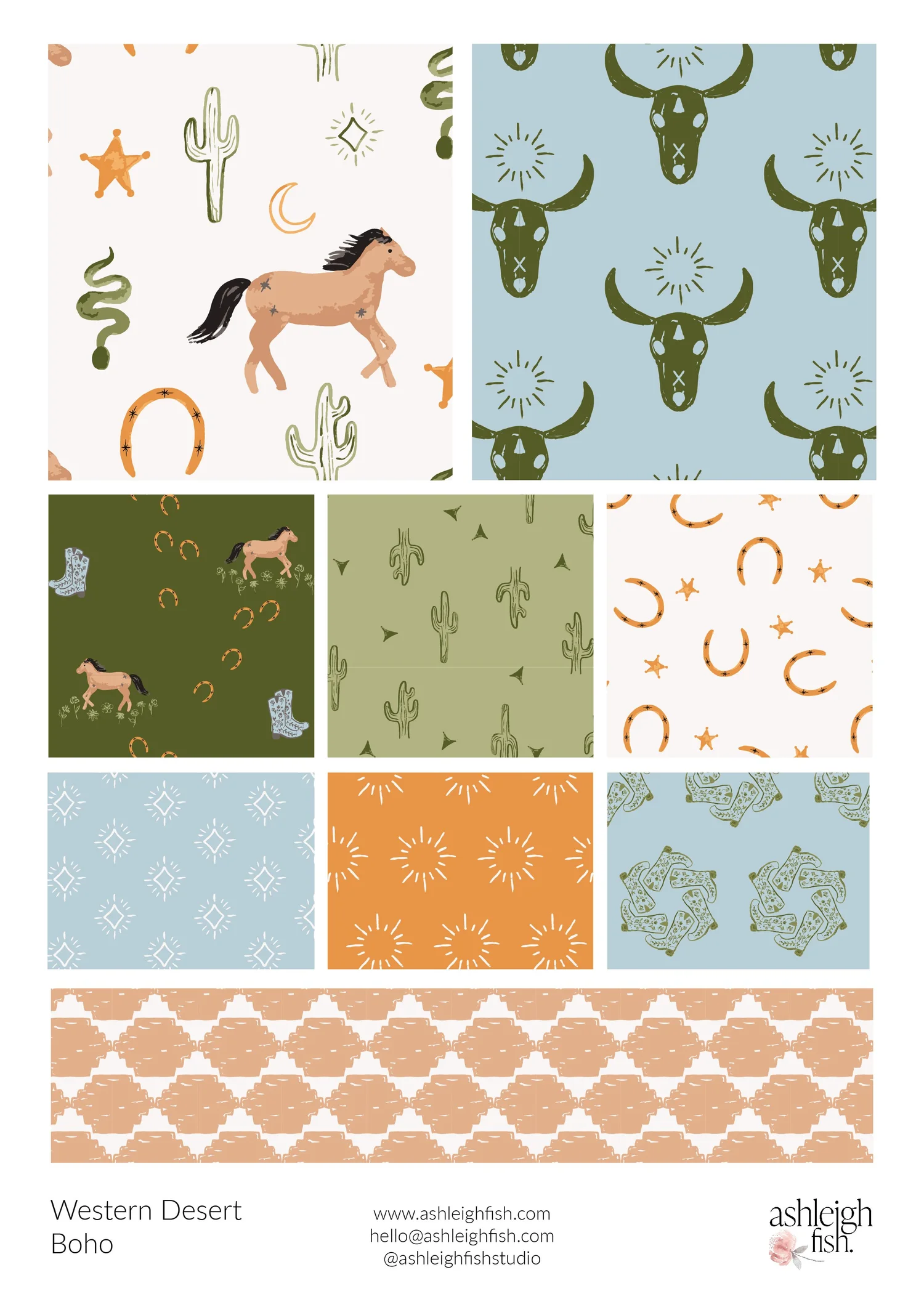 Western Desert surface pattern collection for art licensing