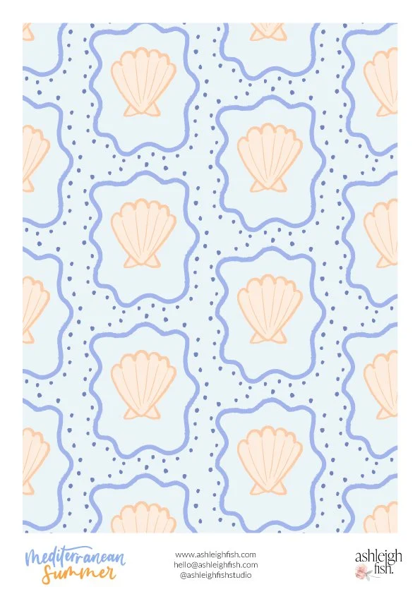 Mediterranean Summer Surface Pattern Collection