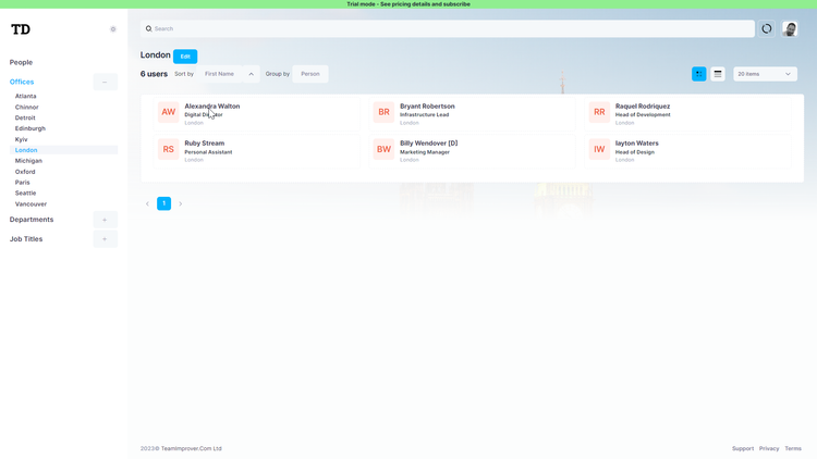General 1 — TeamDirectory