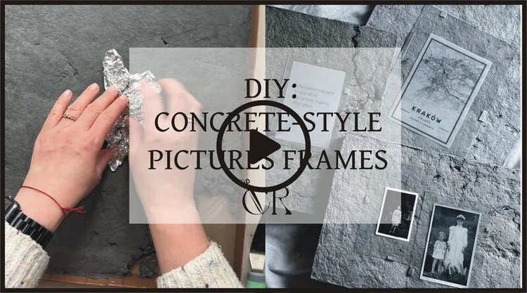 Handmade Paper Pulp Frames with a Concrete Look – Unique Industrial ...