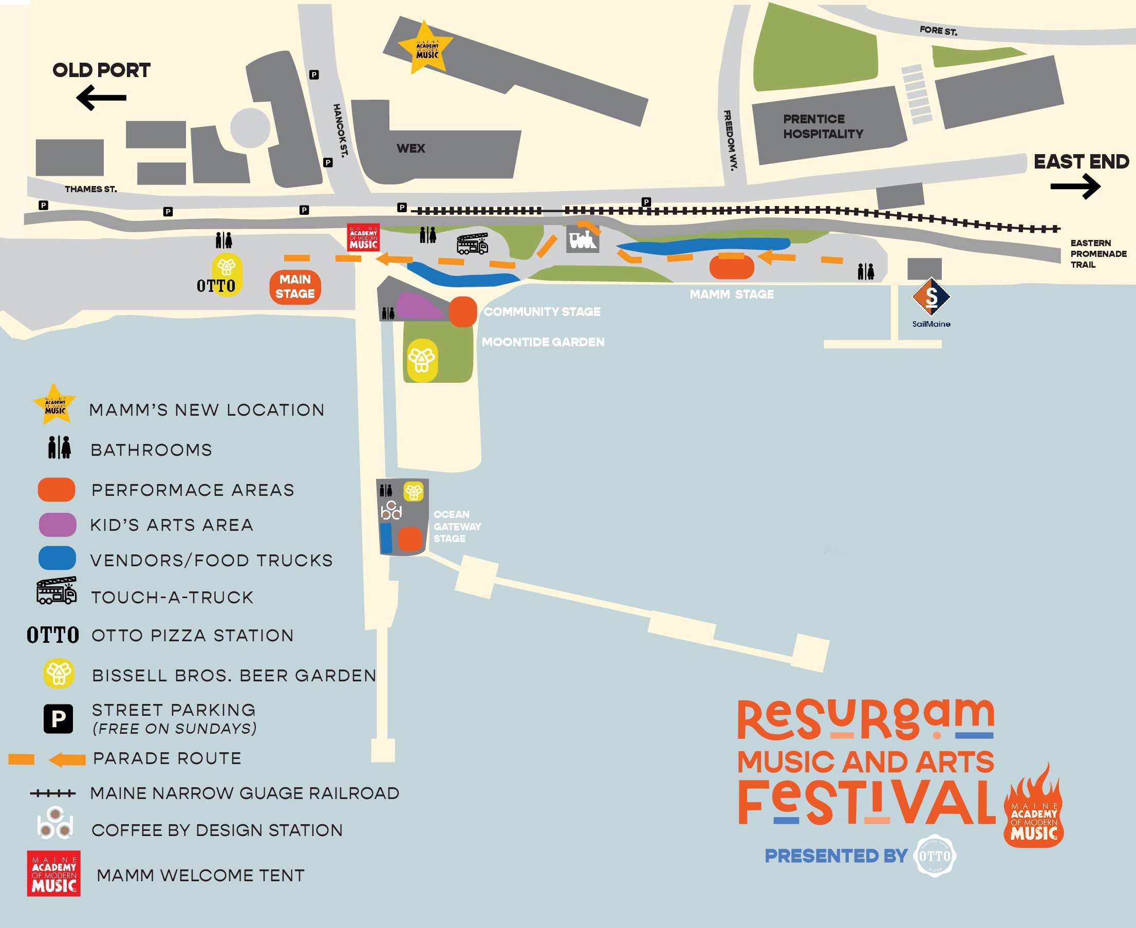 Map + Schedule — Resurgam Music and Arts Festival