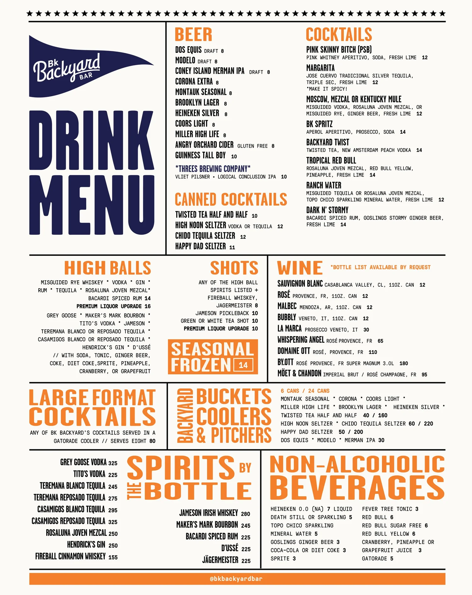 Menu — Bk Backyard